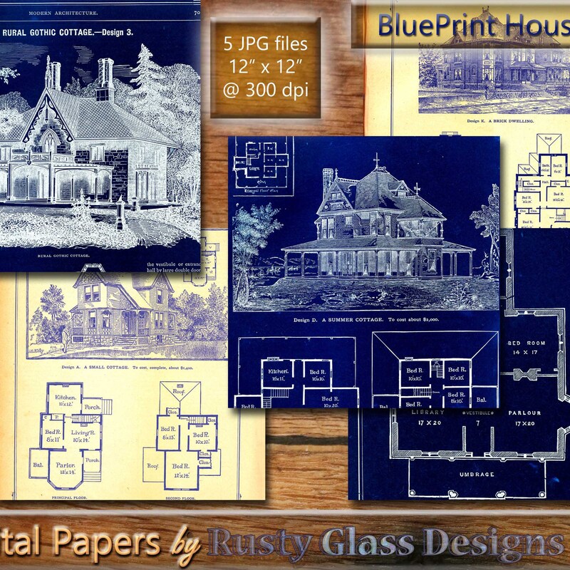Antique Blueprint - Etsy