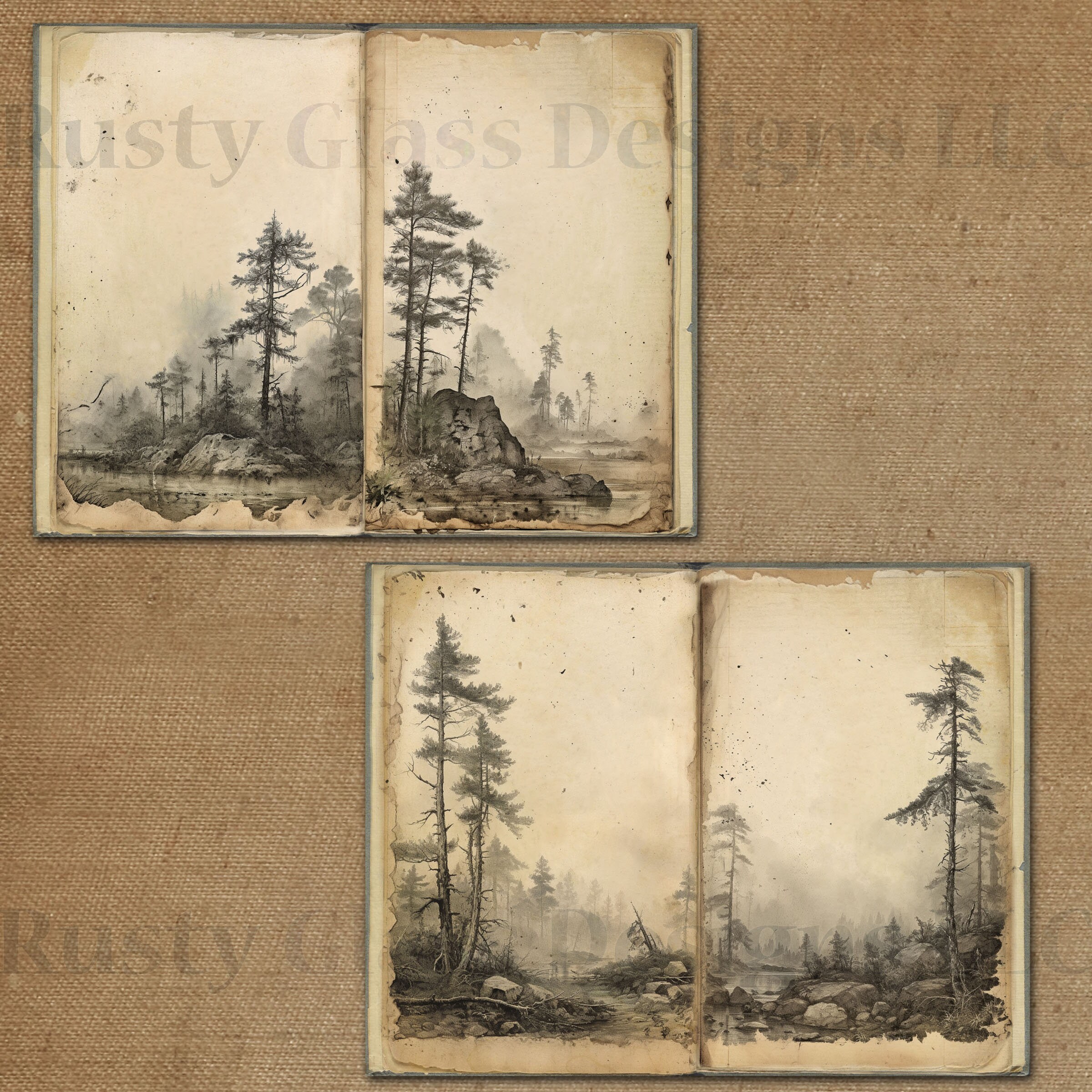 Lost Worlds Old Growth Forest Junk Journal Pages Printable Journal ...