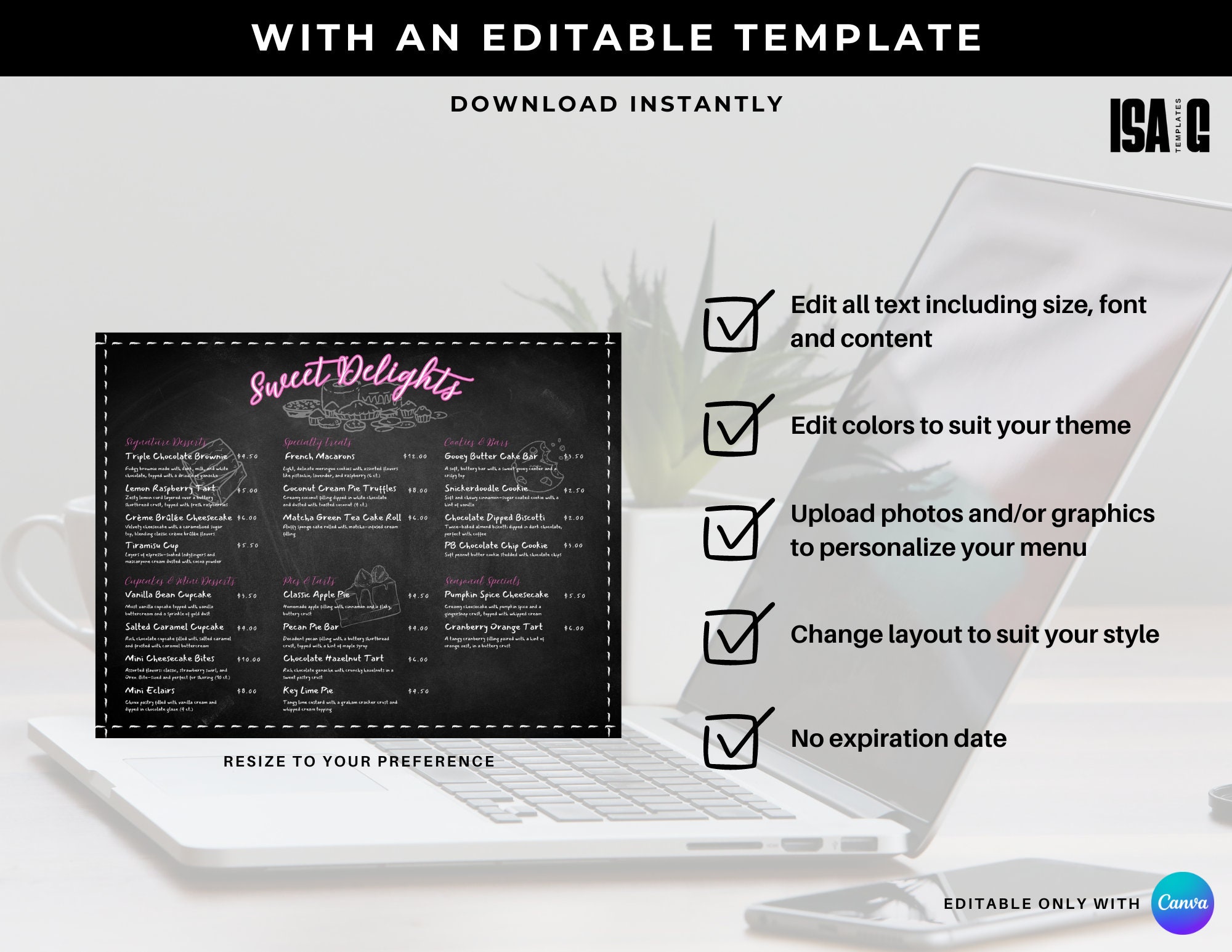 Editable TV Menu / Printable Template - Etsy Canada