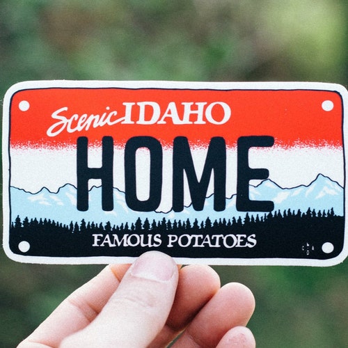 Idaho License Plate Sticker - Etsy