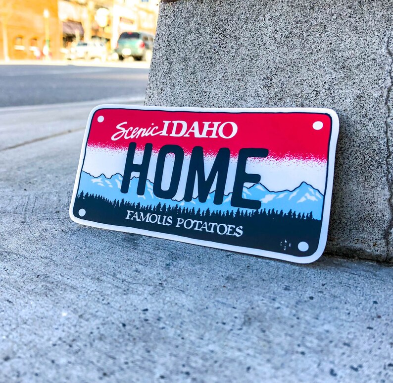 Idaho License Plate Sticker - Etsy