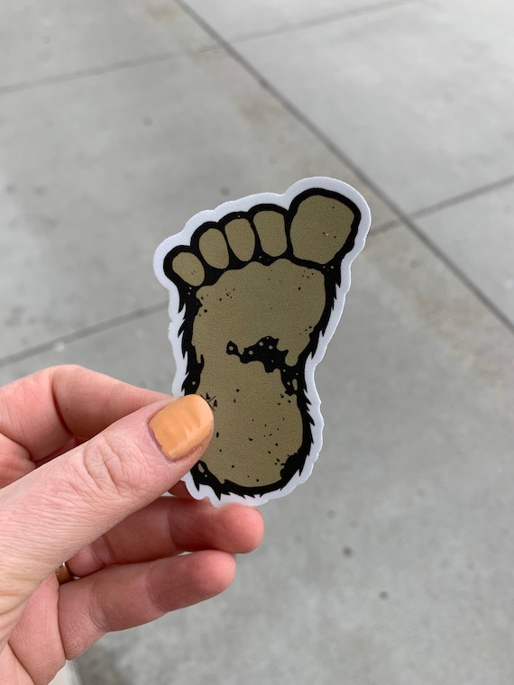 Bigfoot Footprint Sticker | Etsy