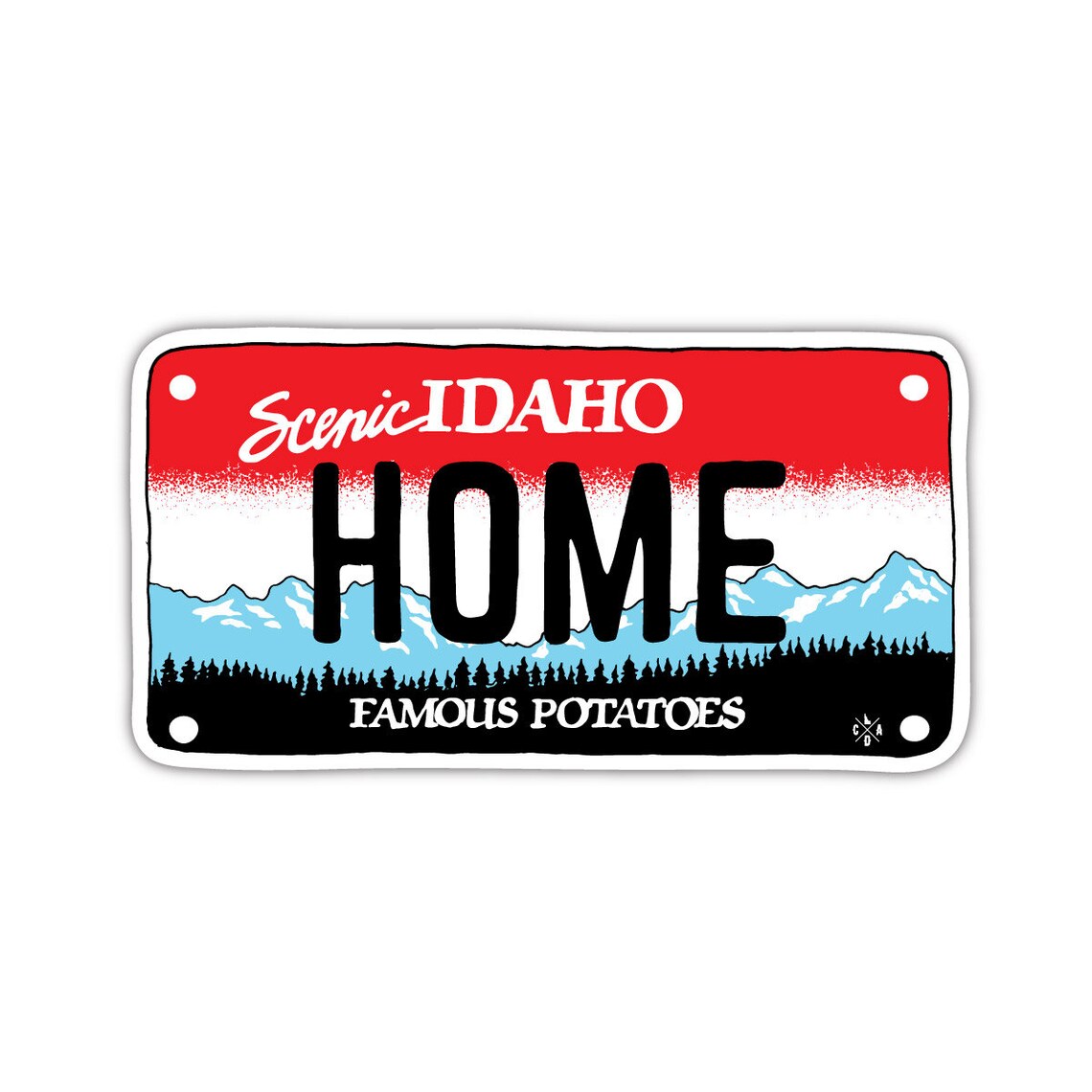 Idaho License Plate Sticker - Etsy