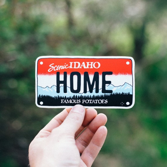 Idaho License Plate Sticker - Etsy