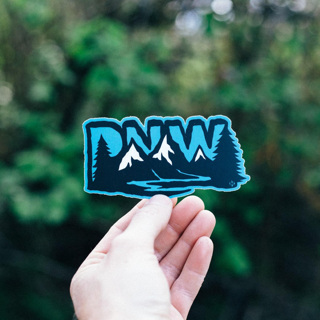 PNW Mountain Sticker - Etsy