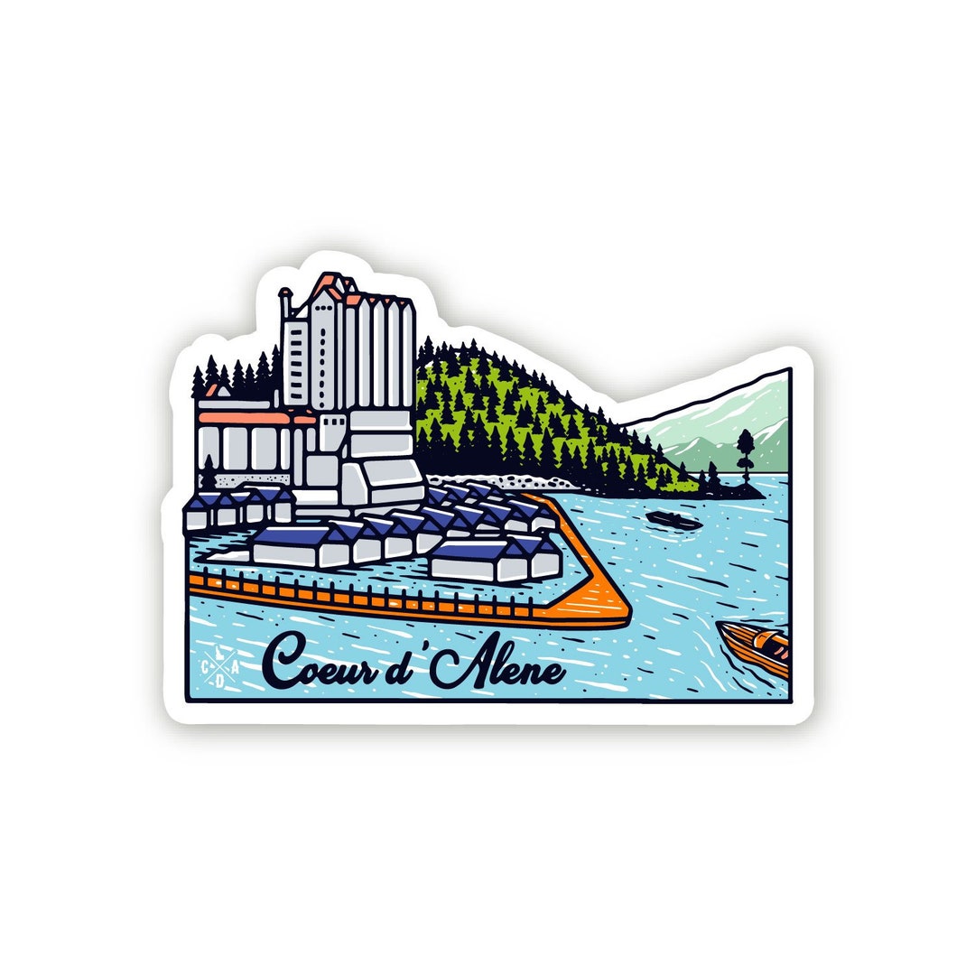 Coeur D'alene Skyline Sticker - Etsy