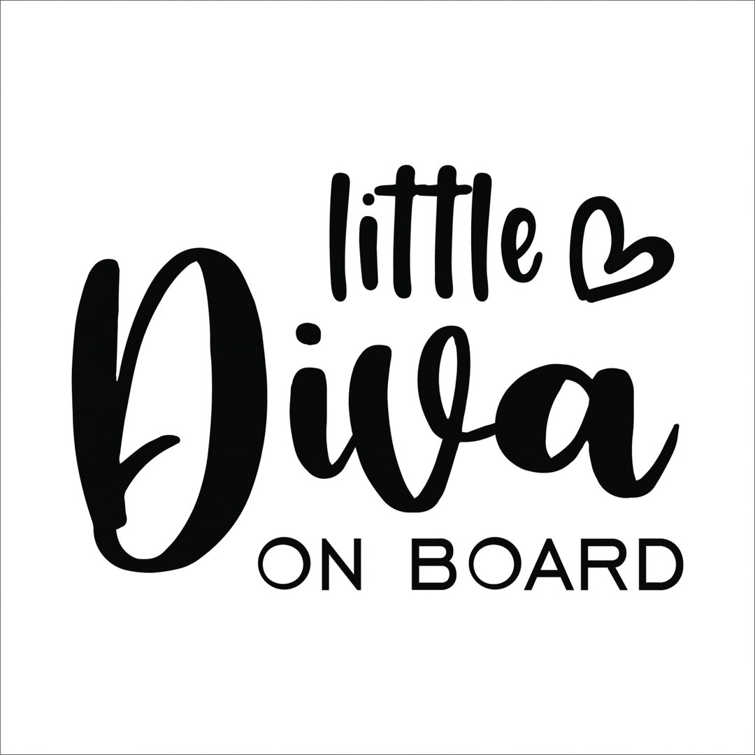 Little DIVA on Board Car Sticker Decal - Etsy
