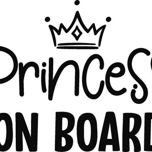 PRINCESS on Board Car Sticker Decal - Etsy