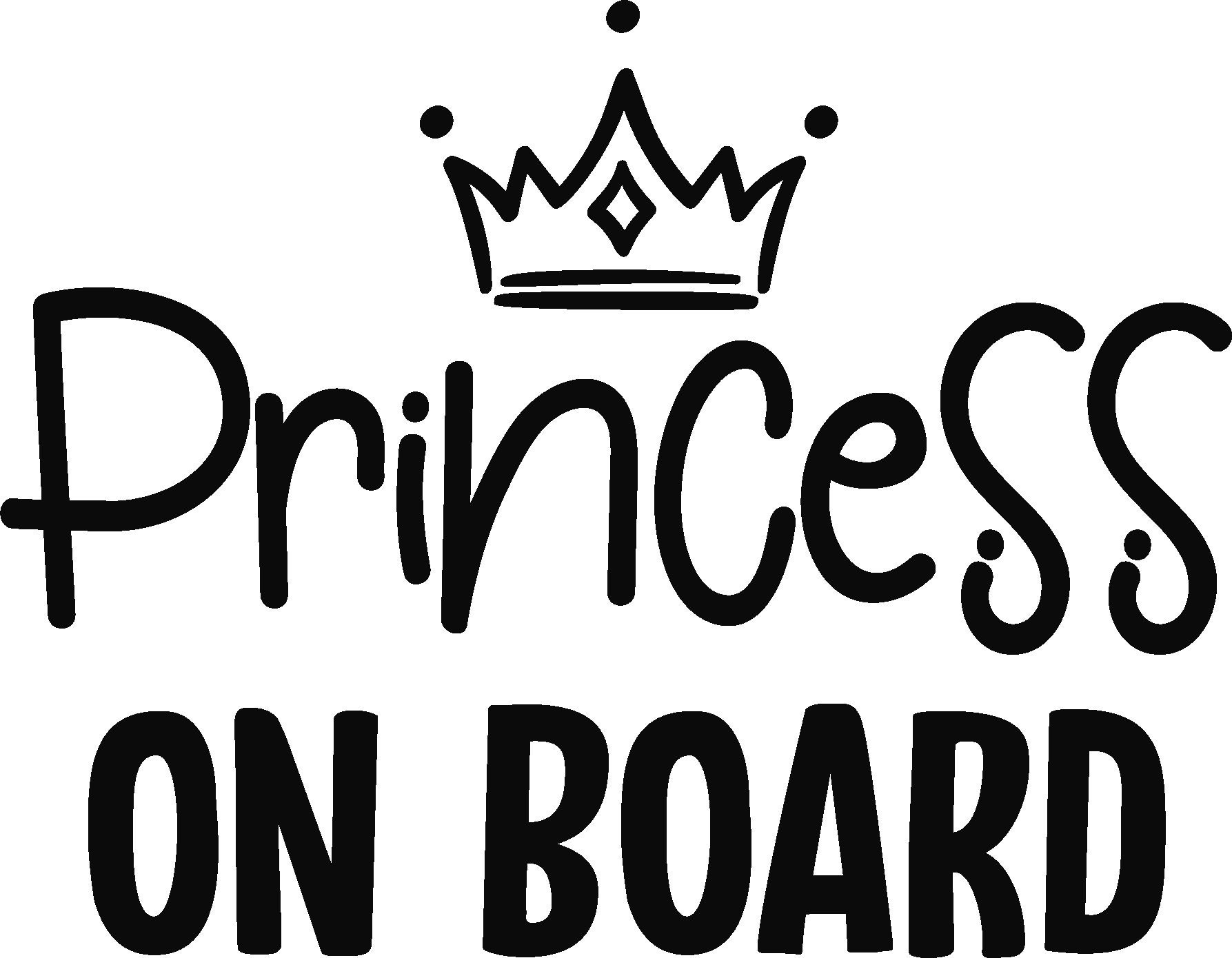PRINCESS on Board Car Sticker Decal - Etsy