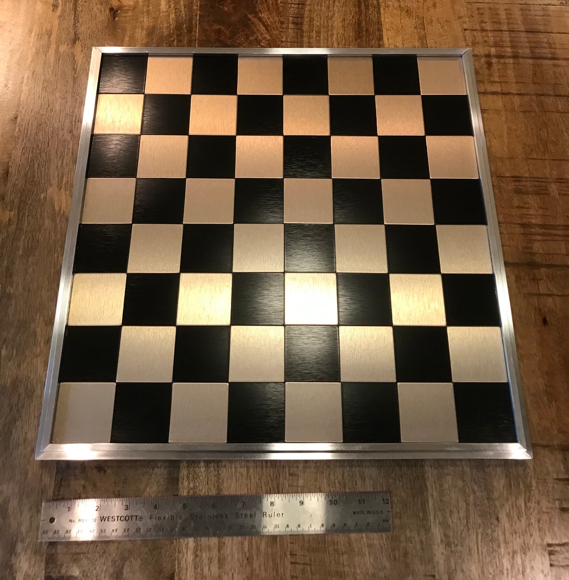 Colors Large Gold and Black Aluminum Checker / Chess Board - Etsy