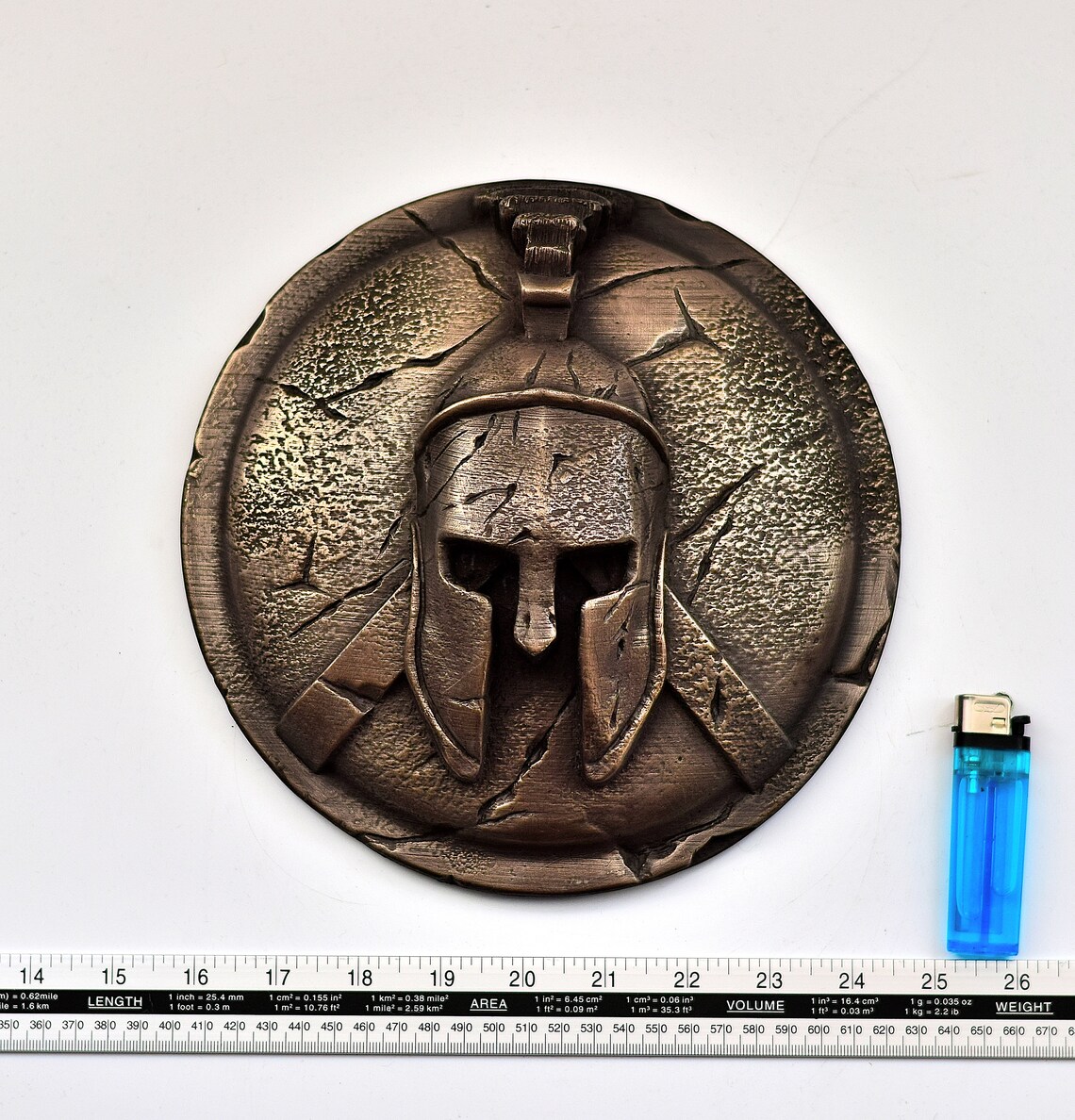 Hoplite greek shield corinthian helmet wall decor Spartan | Etsy