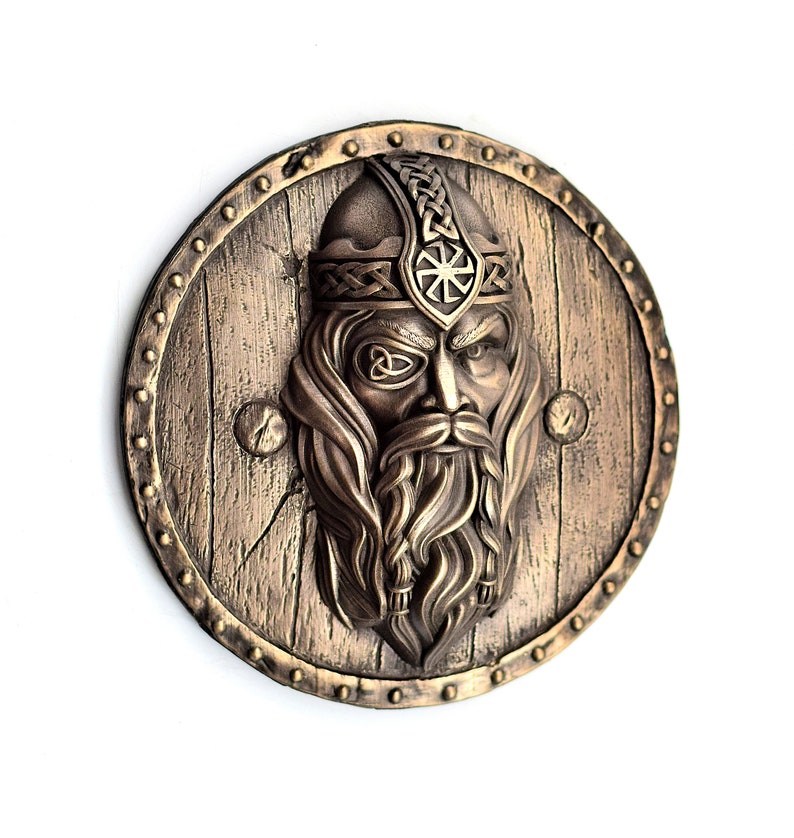 Odin Statue on the Shield Viking Decor Scandinavian Folk Art - Etsy UK