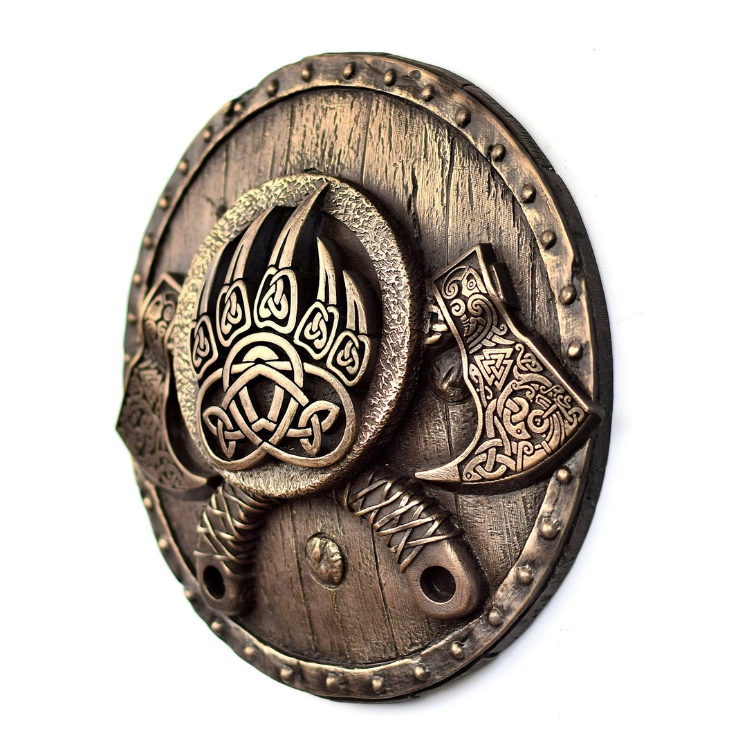 Bearded Axe Medieval Shield Viking Decor Wall Sculpture - Etsy