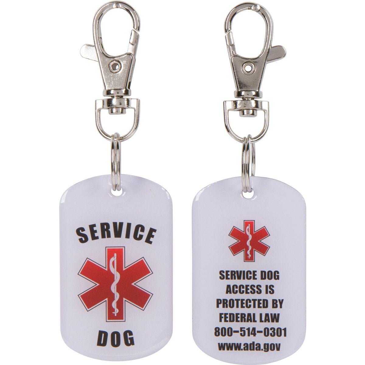 SERVICE DOG Tag Lightweight 2 pack. Service Dog ID attaches | Etsy