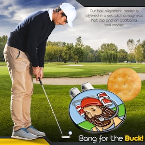 Happy Gilmore Cracker Golf Ball Marker Set With Bonus Drunk Caddy ...