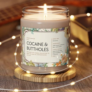 Funny Cocaine and Buttholes Candle - Sarcastic Gag Gift - Adult Humor ...