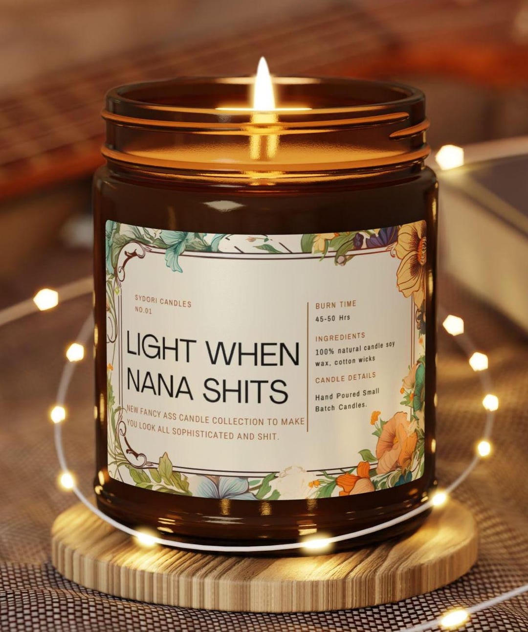 Funny Quote Candle “light When Nana Shits” – Novelty Valentine’s Gift ...