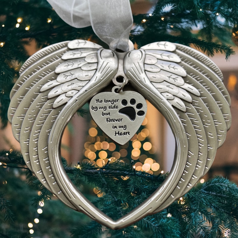 Pet Christmas Ornament Angel Wing Memorial Loss of Pet Sympathy Gift - Etsy