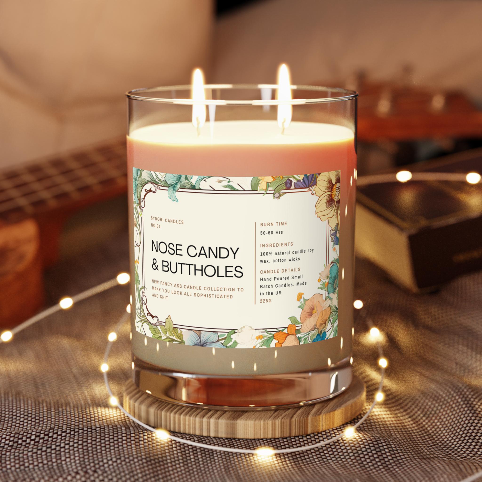 Funny NOSE CANDY and BUTTHOLES Fancy Ass Candle Collection, Scented ...
