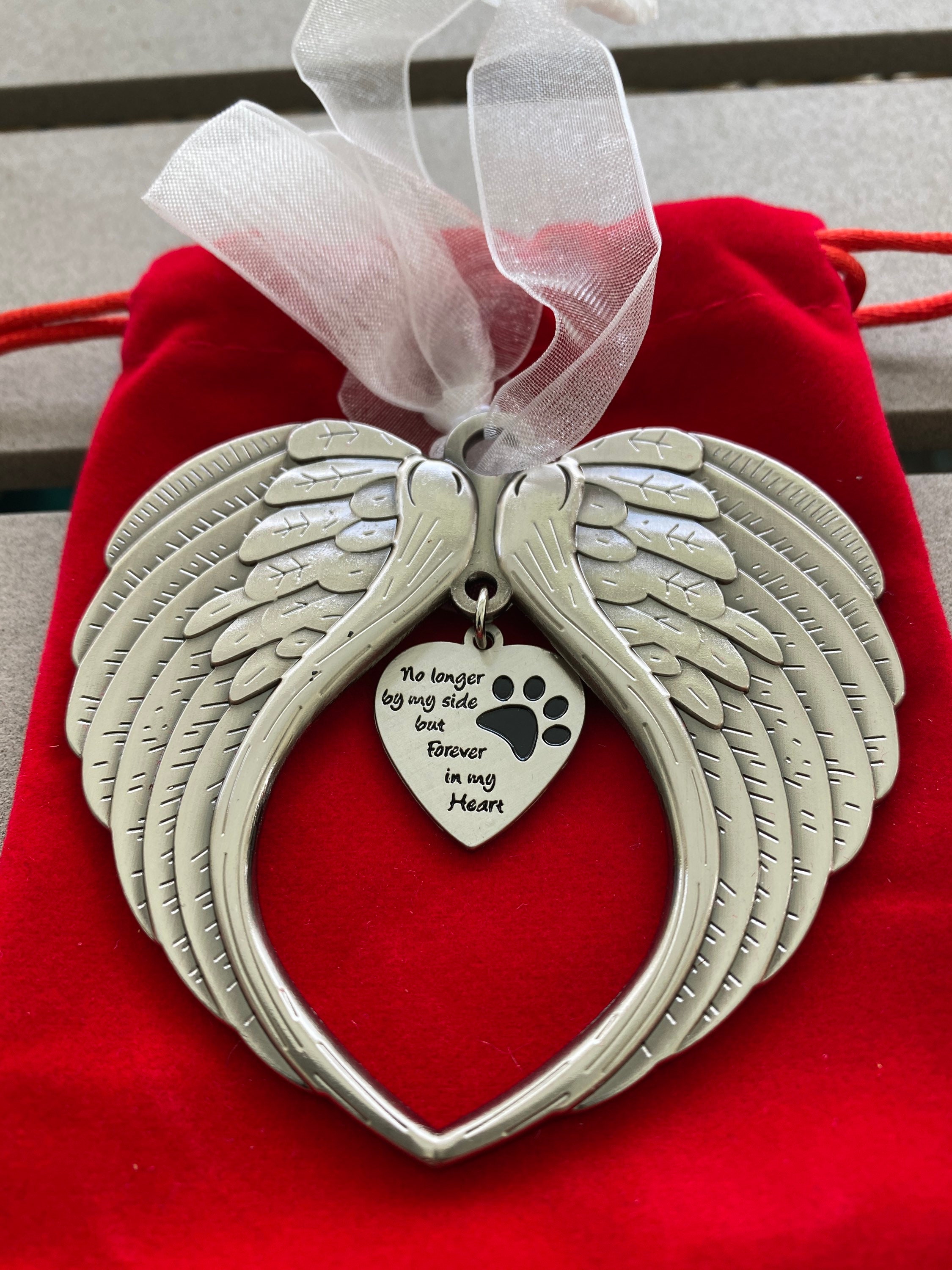 Pet Christmas Ornament Angel Wing Memorial Loss of Pet Sympathy Gift - Etsy