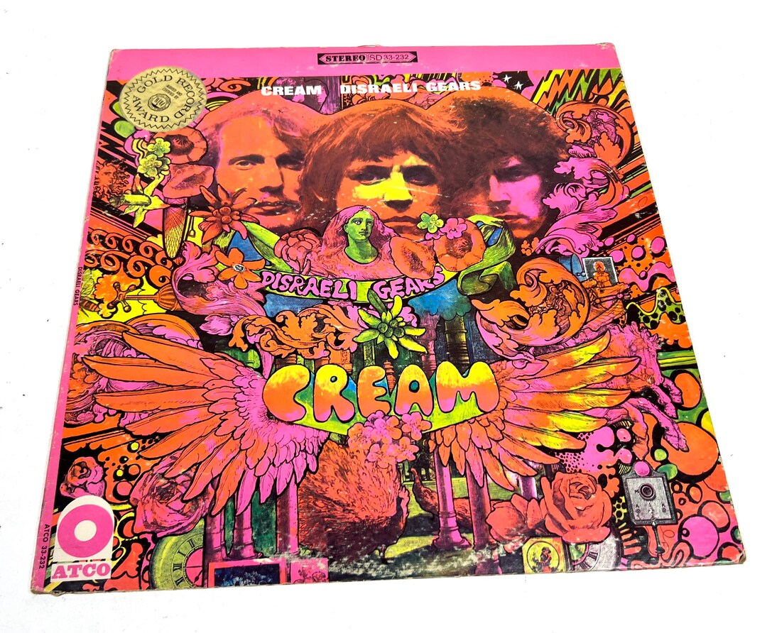 Cream Disraeli Gears Hype Sticker Atco Vinyl Lp Record With - Etsy