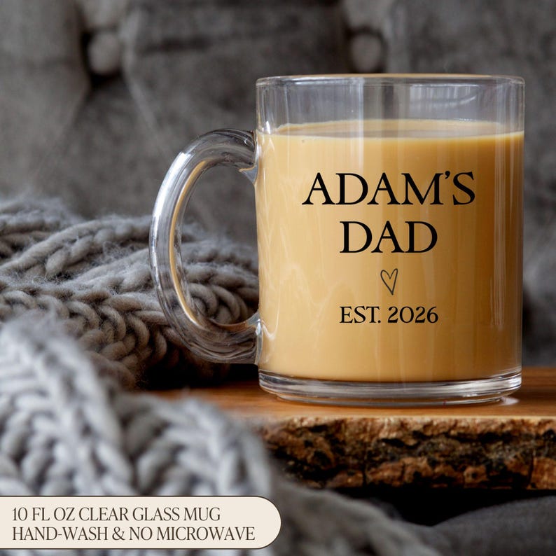Personalized Dad Enamel Camp Mug (est. 2026), New Father Coffee Cup ...