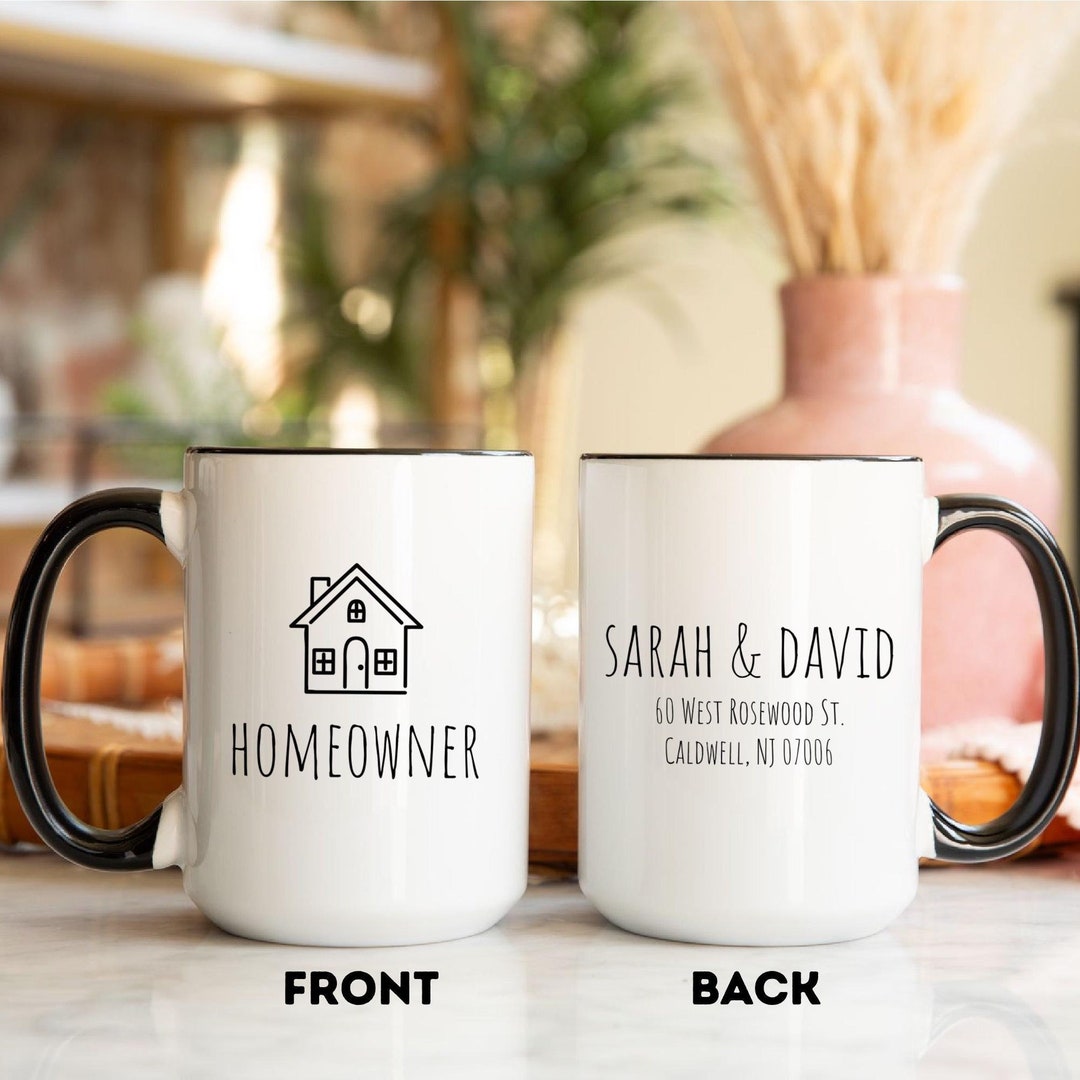 Homeowners Name Mug Closing Gift From Real Estate Agent, New Home Gift ...