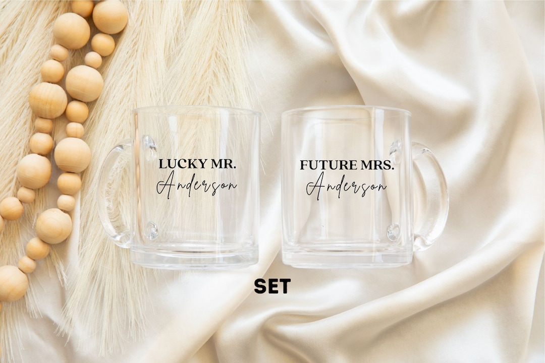 Future Mrs Mug, Lucky Mr Mug Set, Bride and Groom Mugs, Engagement Mugs ...
