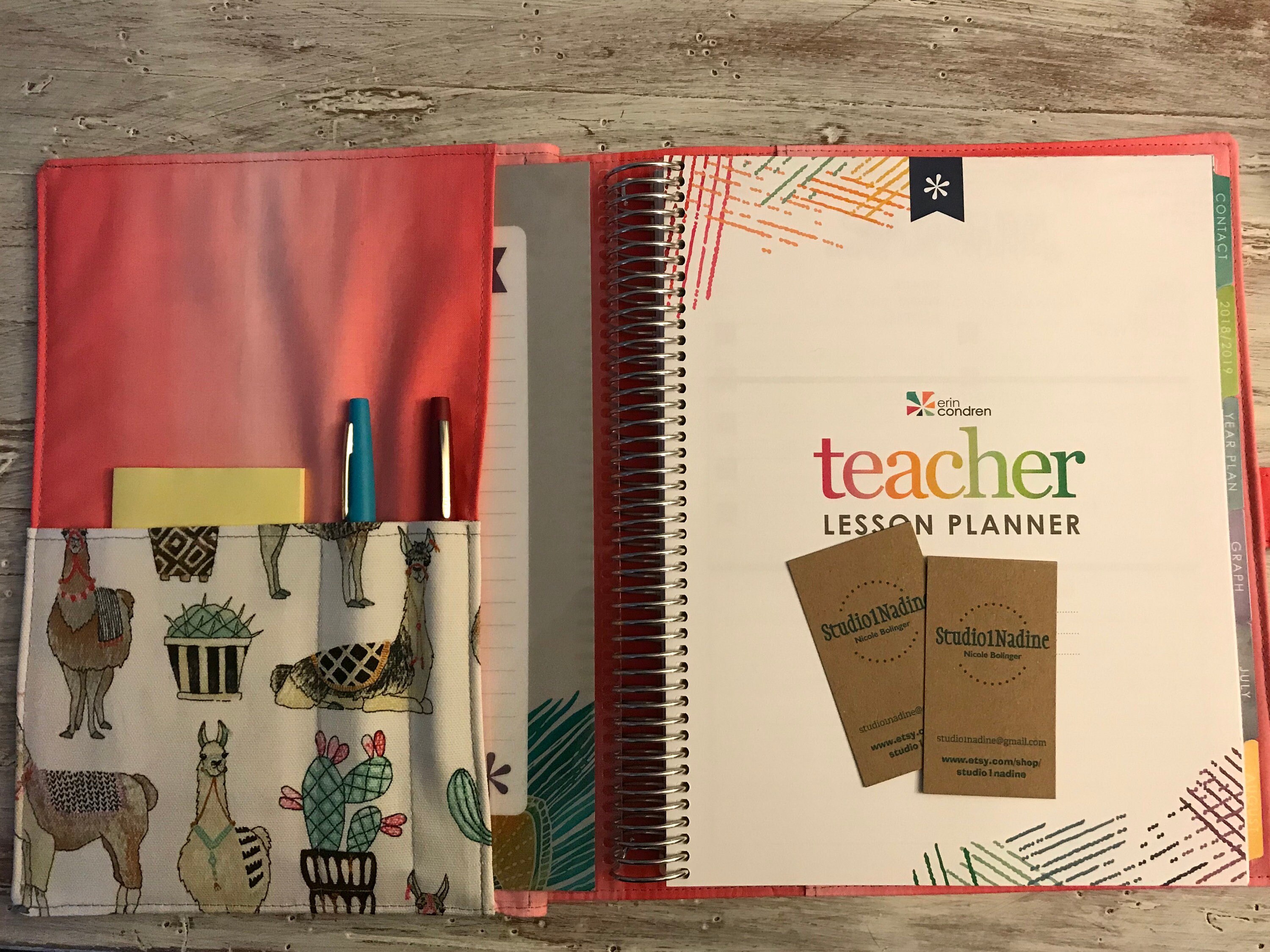 Planner Cover Notebook Cover Erin Condren Teacher Planner | Etsy