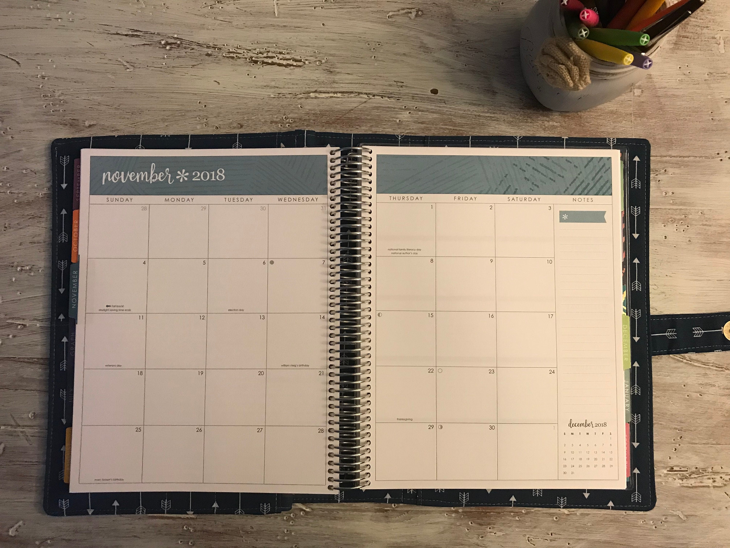 Planner Cover Notebook Cover Erin Condren Teacher Planner - Etsy