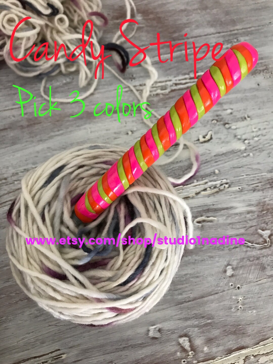 Custom Crochet Hook, Striped Design, Polymer Clay, Susan Bates, Boye ...