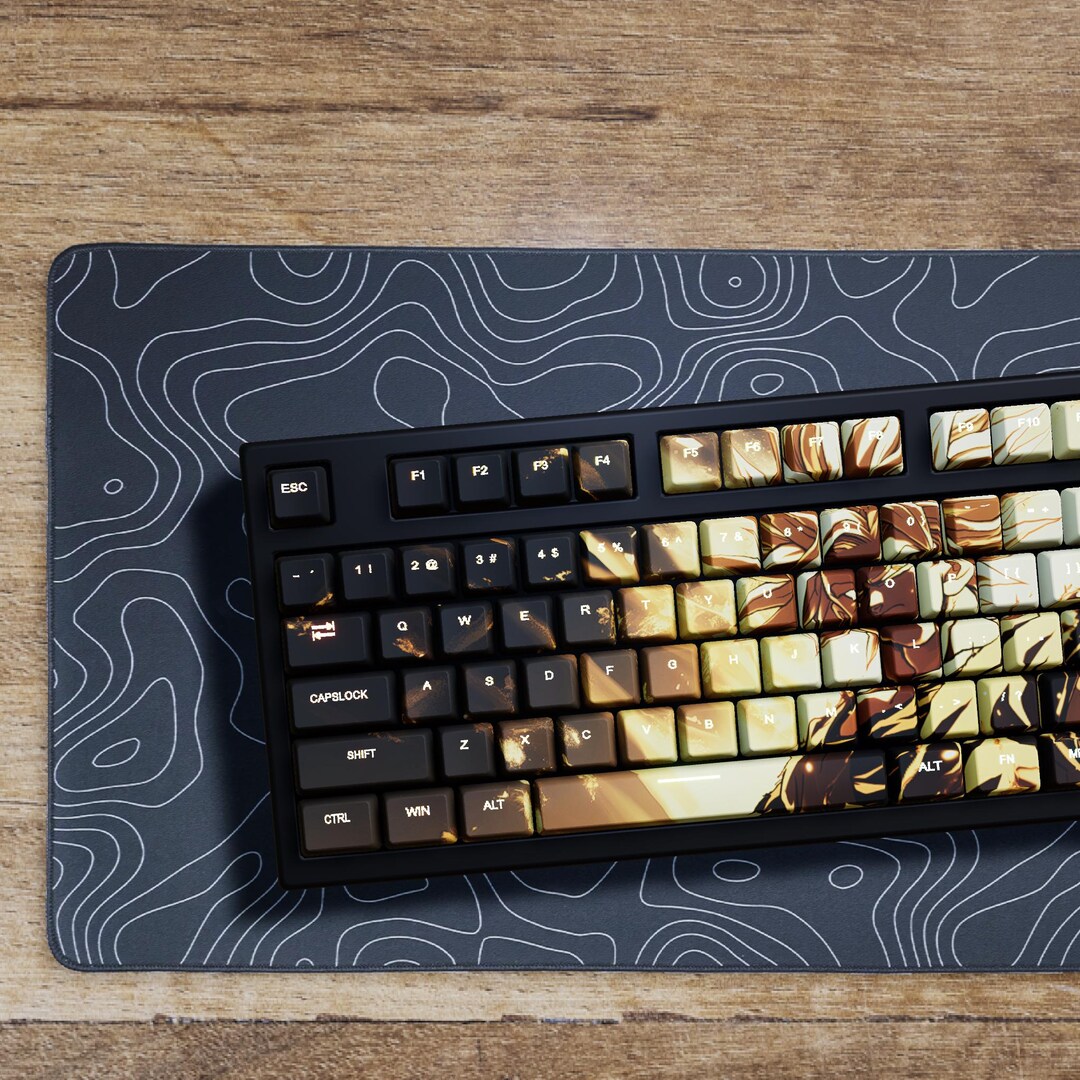 DBZ Goku Saiyan Keycap Set: Cherry Profile, Backlit PBT 104 Keycaps - Etsy