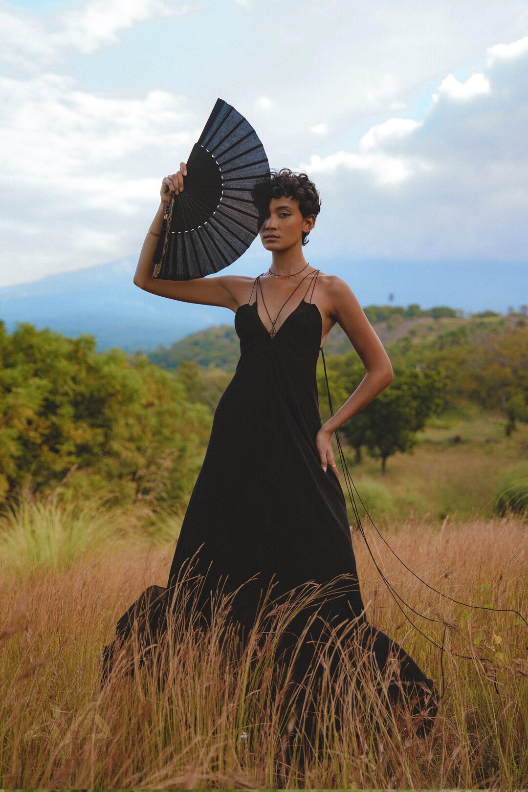 Black Padma Dress • Elegant Backless Dress • Bohemian Gothic Minimalist ...