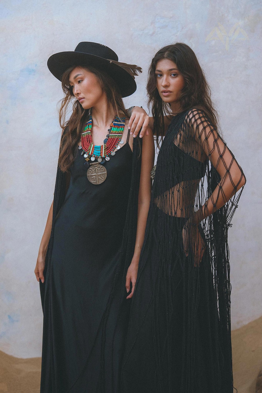 Black Net Cover-up • Organic One-shoulder Poncho • Summer Beach Gown ...