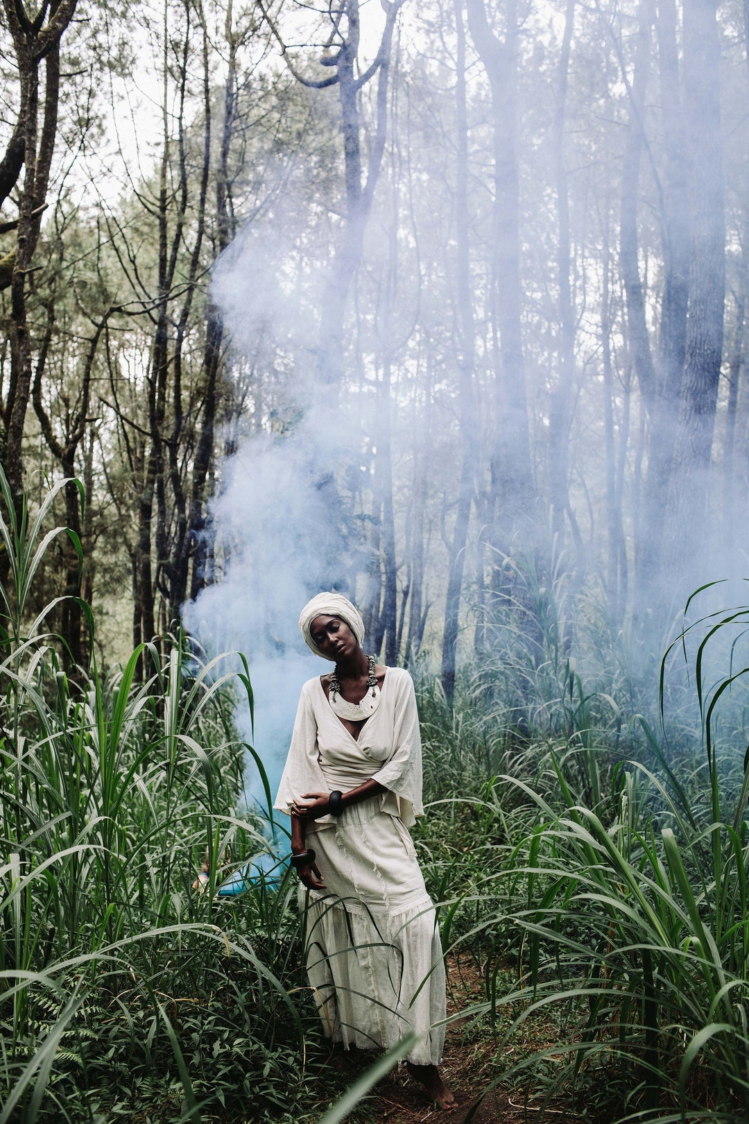 Off White Ceremonial Skirt Shaman Clothing for Women Bohemian Maxi ...