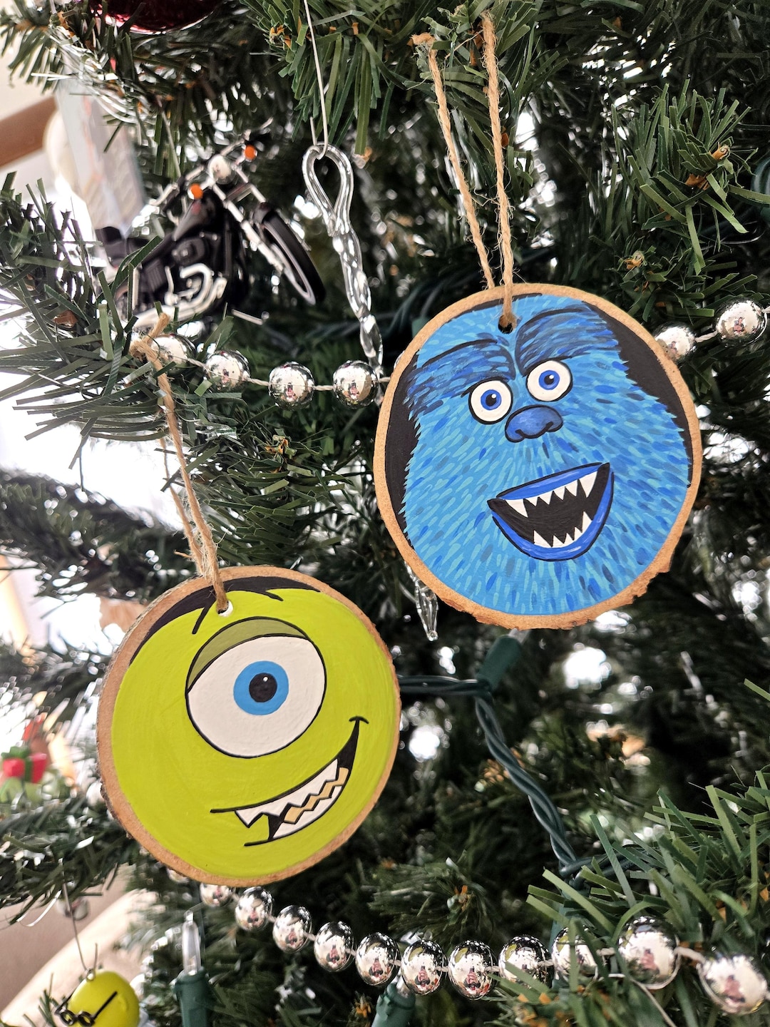 Mike and Sully // Monsters Inc Ornament Set - Etsy