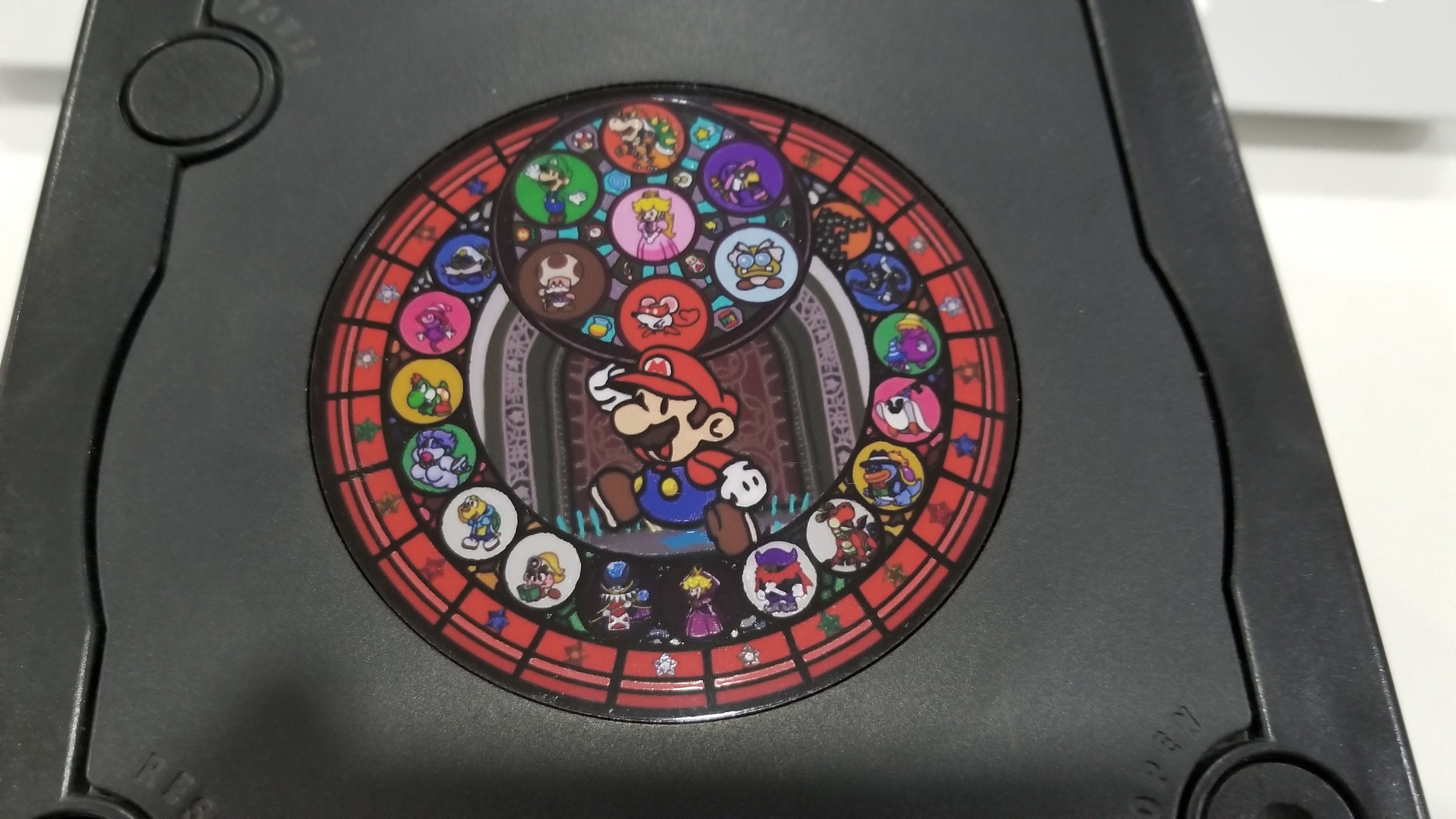 Mario Stained Glass Custom Gamecube Jewel Badge Faceplate - Etsy