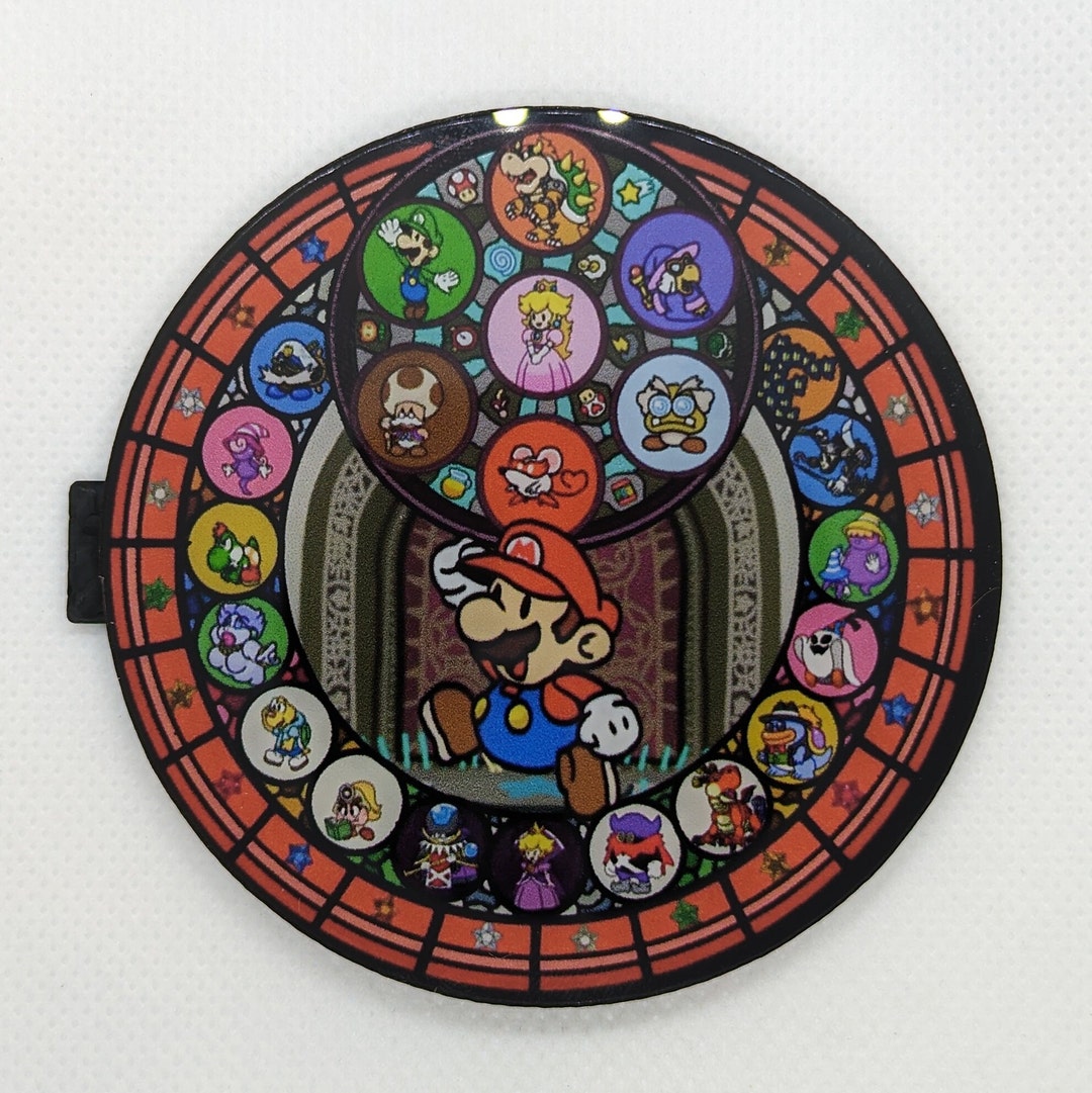 Mario Stained Glass Custom Gamecube Jewel, Badge, Faceplate - Etsy