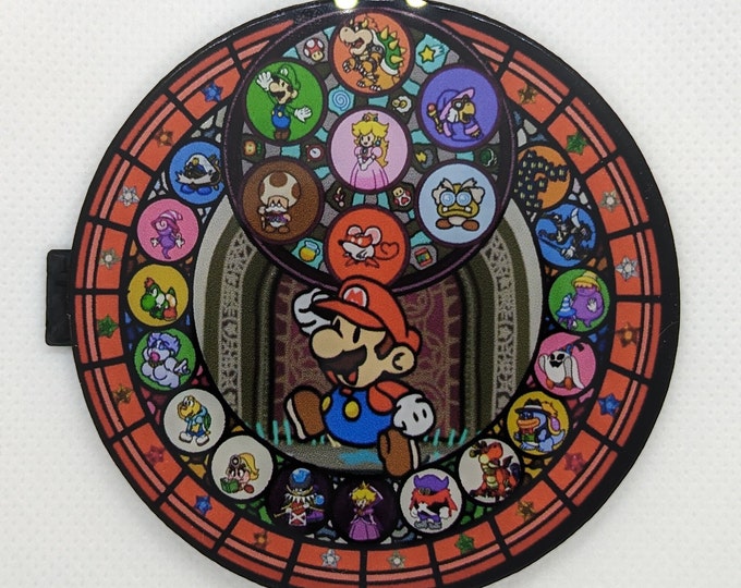 Mario Stained Glass Custom Gamecube Jewel, Badge, Faceplate - Etsy