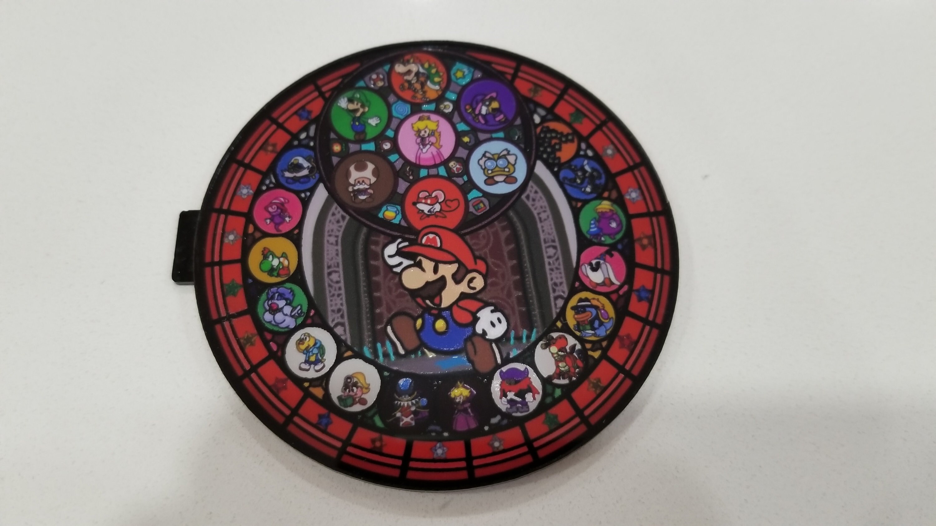 Mario Stained Glass Custom Gamecube Jewel Badge Faceplate - Etsy