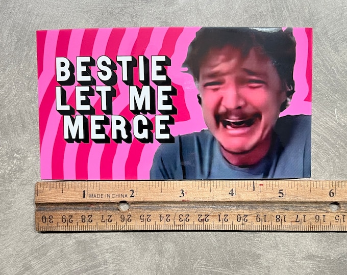 Bestie Let Me Merge Bumper Sticker or Magnet - Etsy