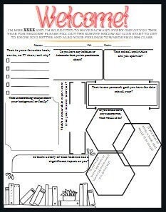 Welcome Sheet for the Classroom - Etsy