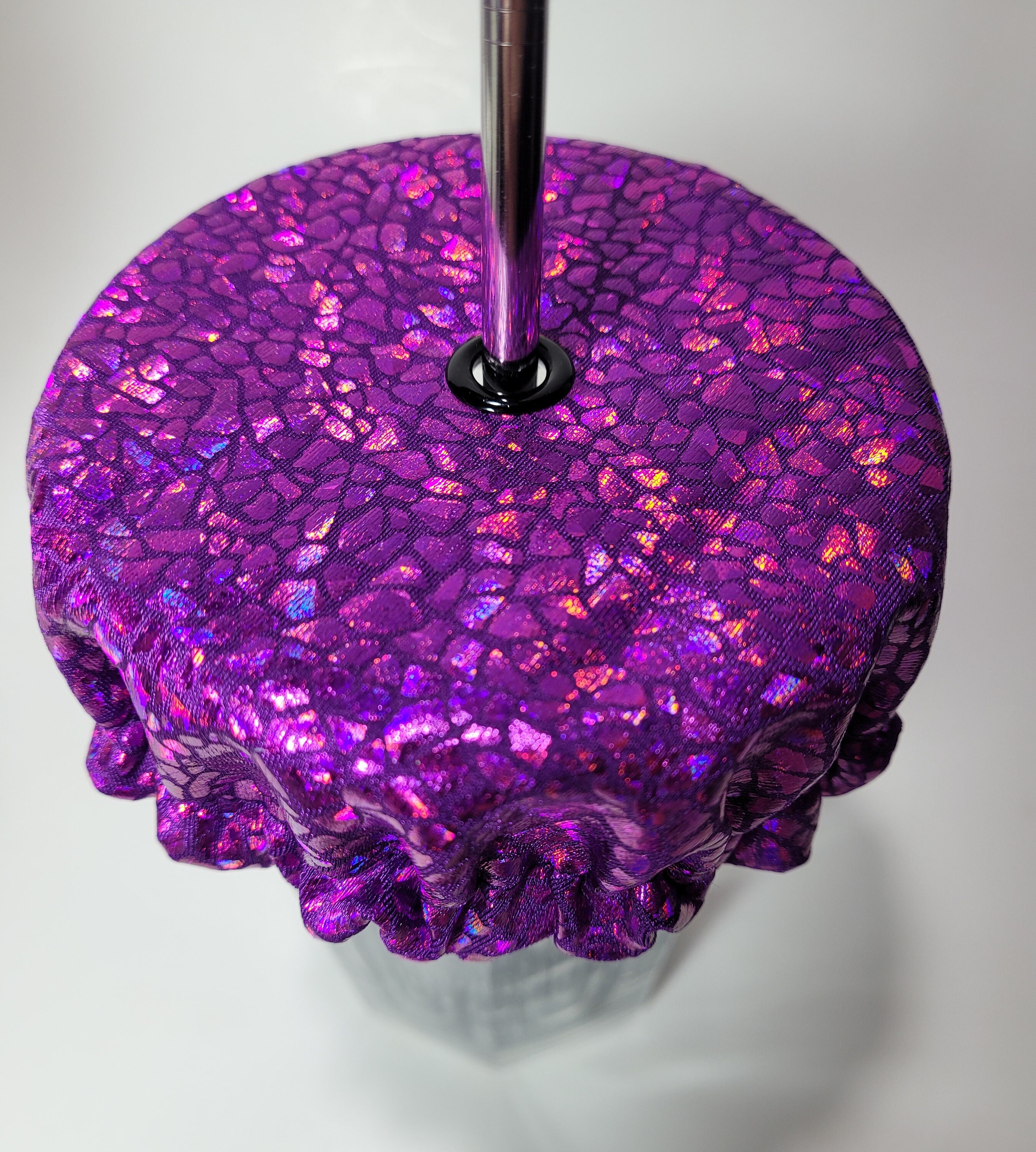 2 Purple Holographic Foil Fabric Reusable Drink Topper - Etsy