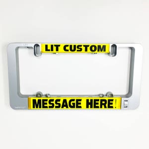 Custom Illuminated License Plate Frame by Lumisign No Wires, Battery ...