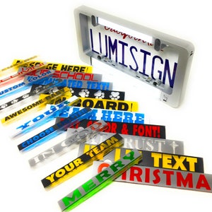 Custom Illuminated License Plate Frame by Lumisign No Wires, Battery ...