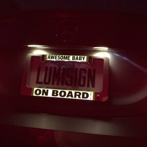 Custom Illuminated License Plate Frame by Lumisign No Wires, Battery ...