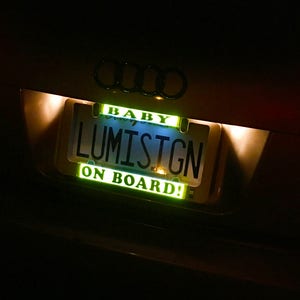 Custom Illuminated License Plate Frame by Lumisign No Wires, Battery ...