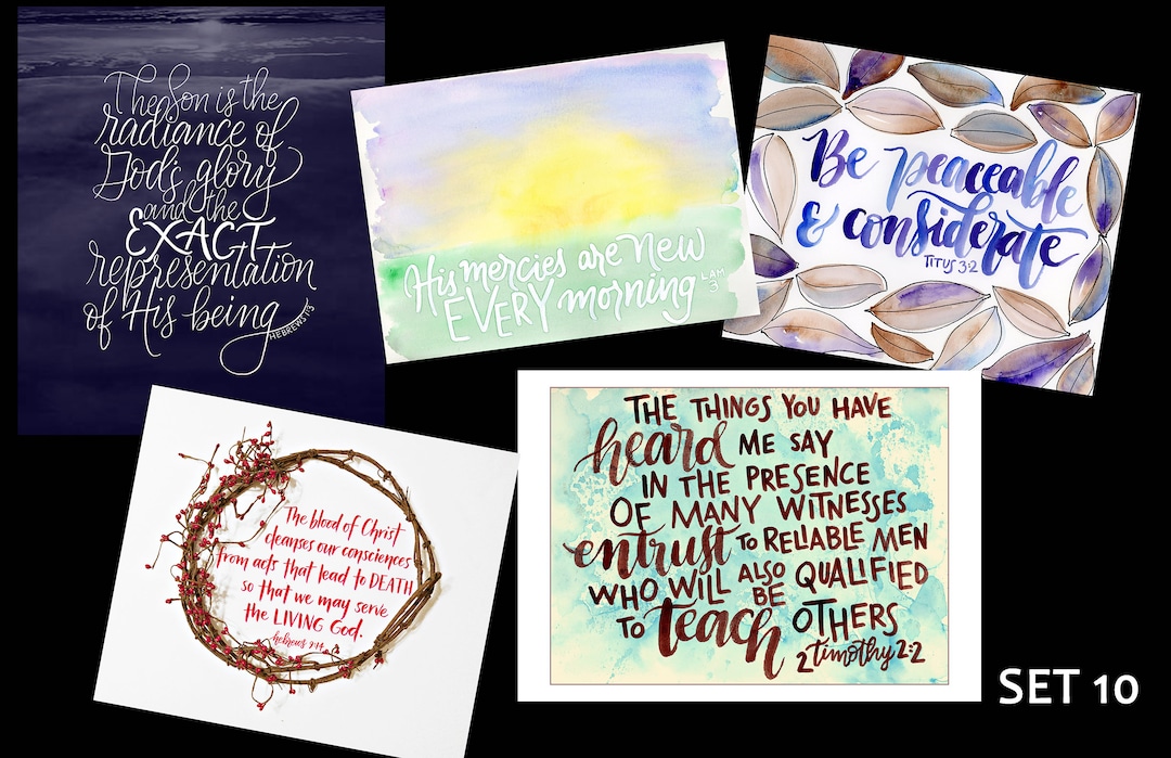 Set 10 - Printable Scripture Greeting Cards - Etsy