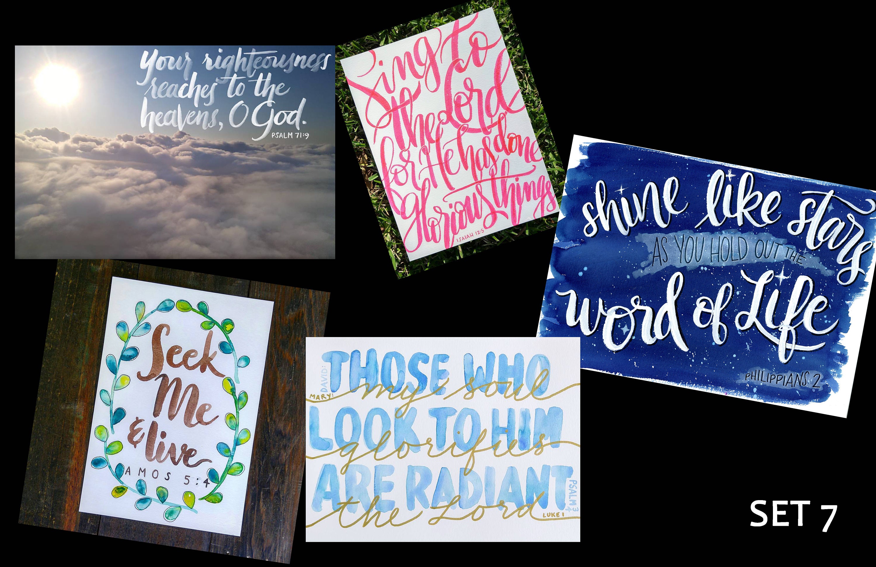 Set 7 - Printable Scripture Greeting Cards - Etsy
