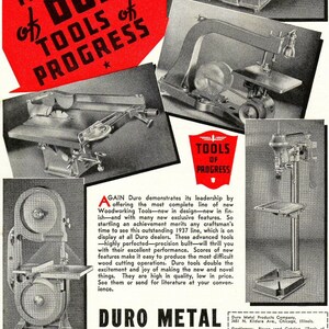 Duro Metal Tool Company - Vintage Woodworking Workbench! - Etsy